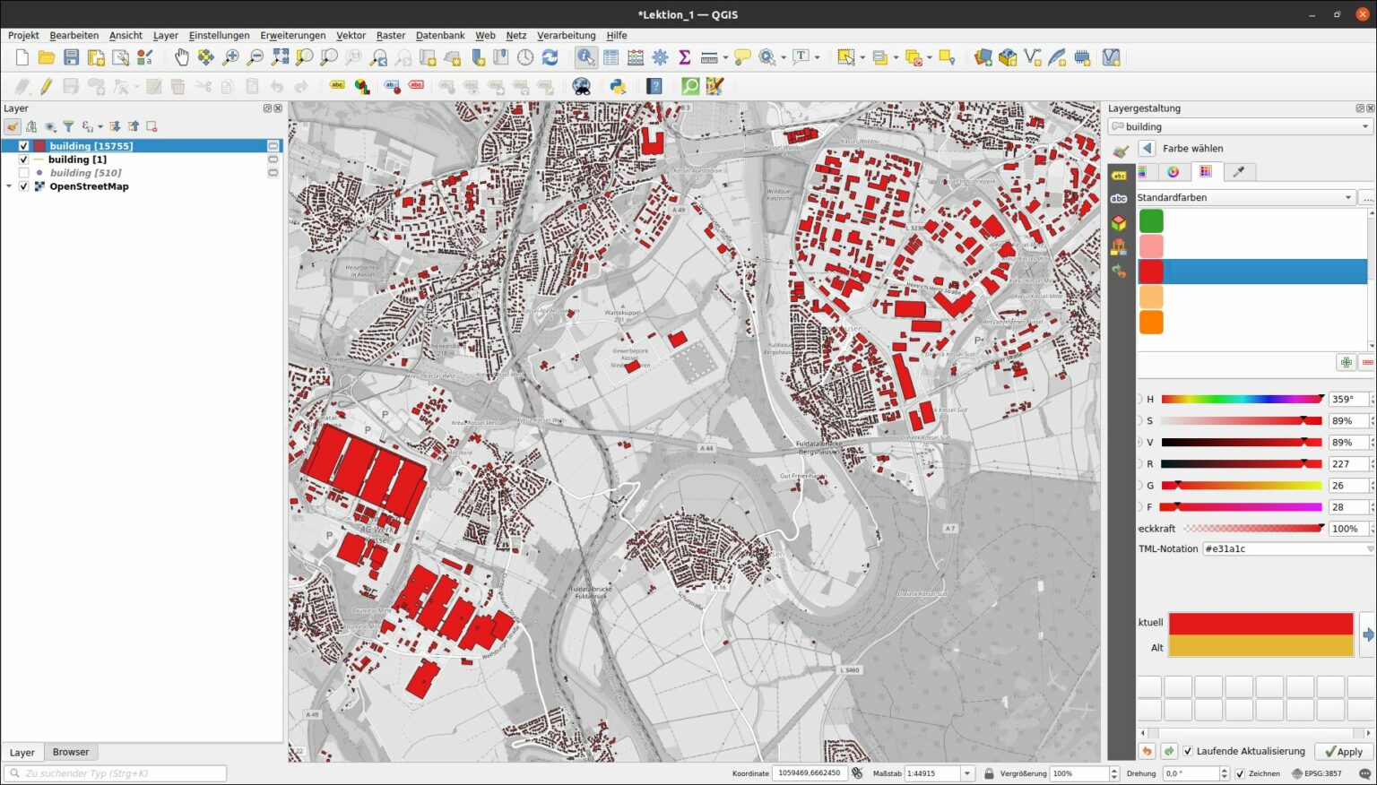 Grundkurs – Lektion 1 – Erste Schritte mit QGIS – GIS Lernen